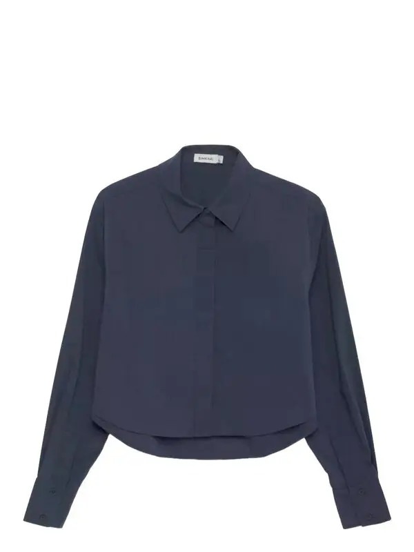 Simkhai Renata Cropped Shirt - Blue