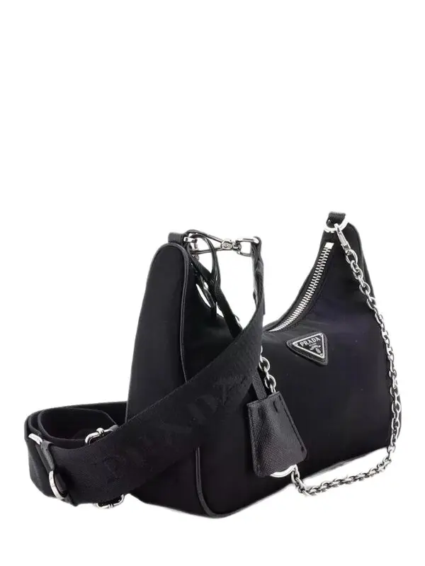 Prada Re-edition 2005 Shoulder Bag Tessuto - Black