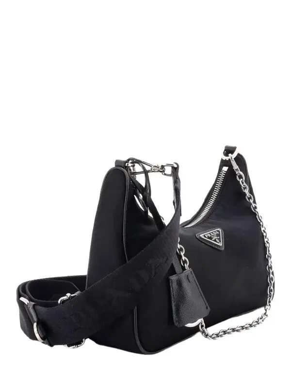 Prada Re-edition 2005 Shoulder Bag Tessuto Small Crossbody Bag - Black