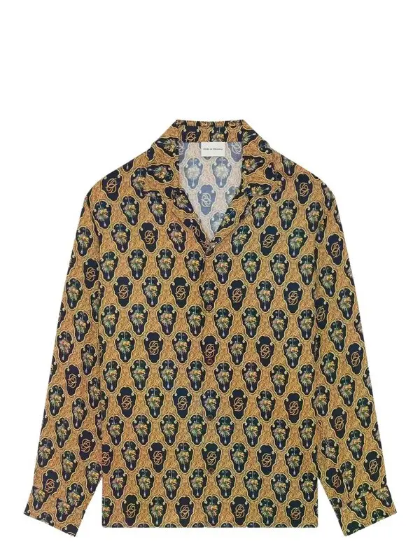 Drole De Monsieur Baroque Grapes-print Shirt - Gold