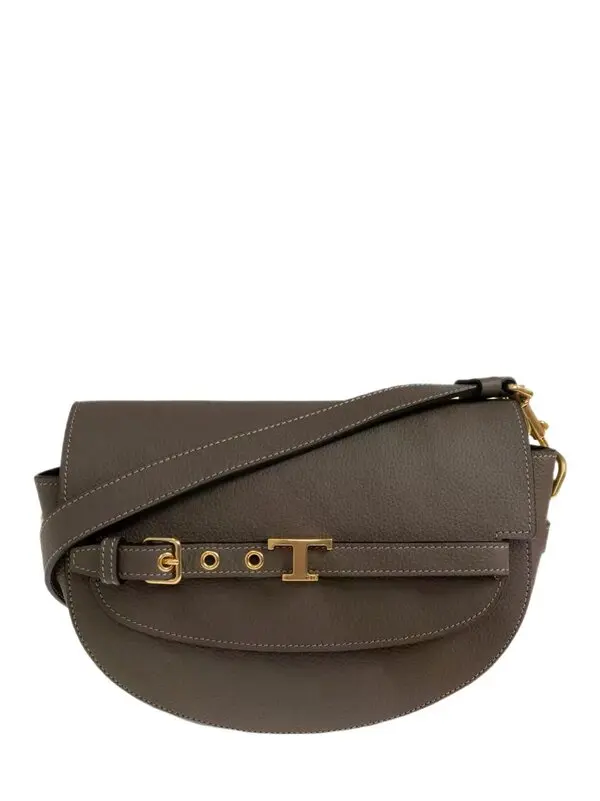 TOD'S T Timeless Crossbody Bag In Leather Mini - Grey