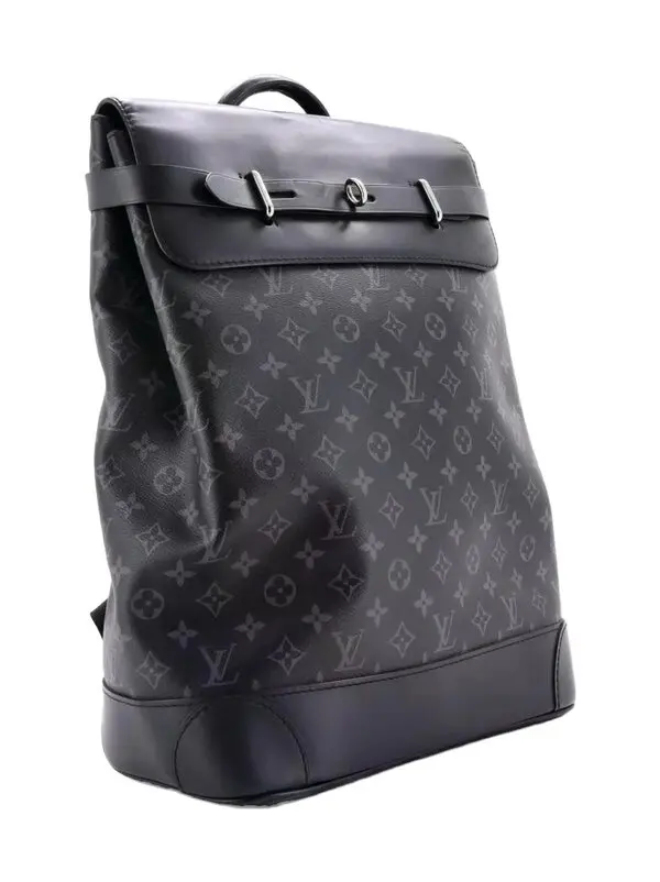 LOUIS VUITTON Steamer Monogram Eclipse Canvas Backpack - Black