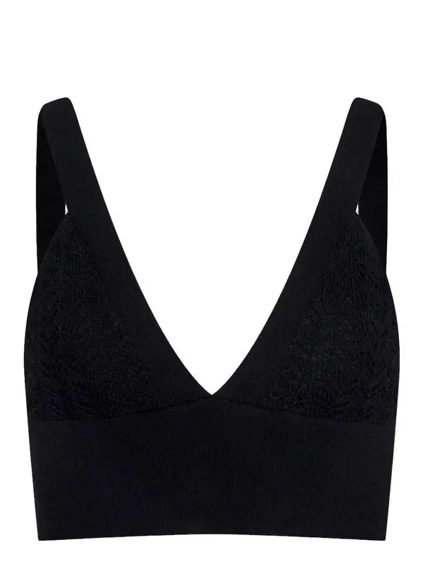 L'Agence Reverie Pointelle Knit Vest - Black