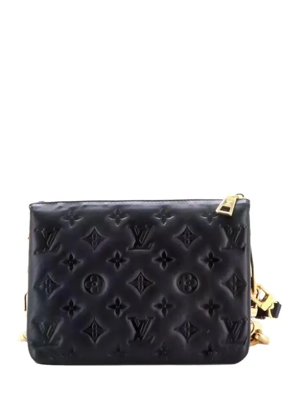 LOUIS VUITTON Monogram Embossed Lambskin Coussin Bb Bag - Black