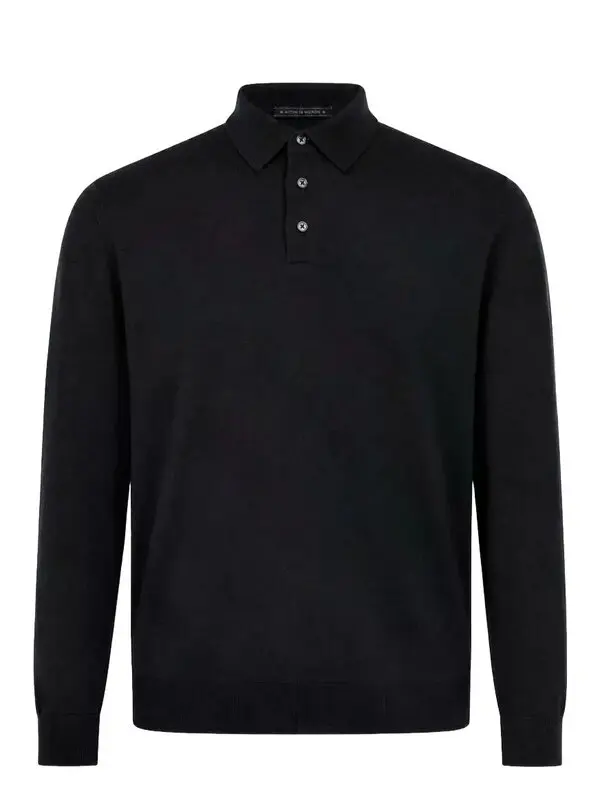 Kiton Long-sleeve Polo Shirt - Grey