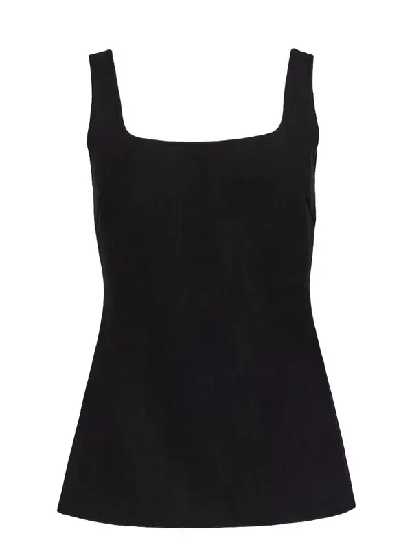 HIGH SPORT Sleeveless Square Neck Top - Black
