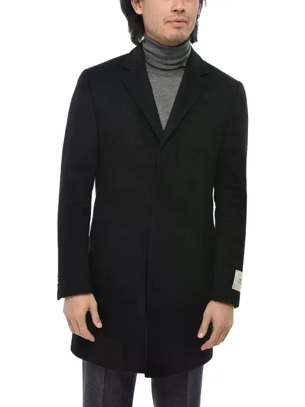 Corneliani Single-breasted Concealed-button Coat - Black