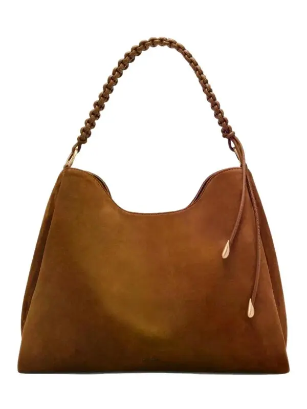 Cult Gaia Osa Suede Braided-handle Tote Bag - Brown