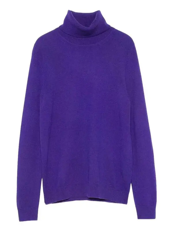 Eric Bompard Cashmere Roll Neck Sweater - Purple