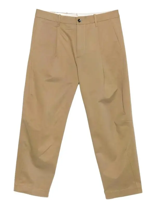 NINE:INTHE:MORNING Pleated Straight-leg Trousers - Neutrals