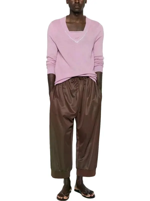A.N.G.E.L.O. VINTAGE CULT Layered Neckline Knit Jumper - Pink