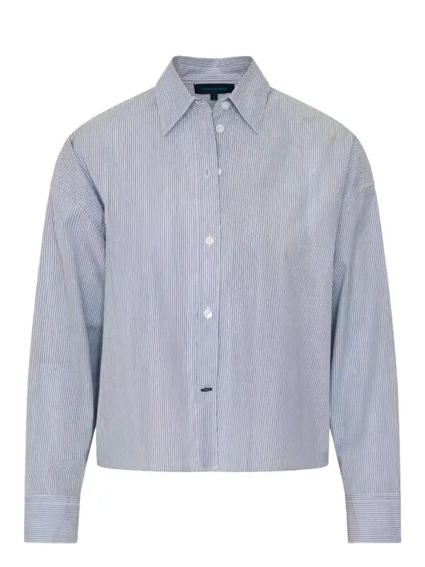 PATRICK ASSARAF Stripe Print Boxy Shirt - Blue