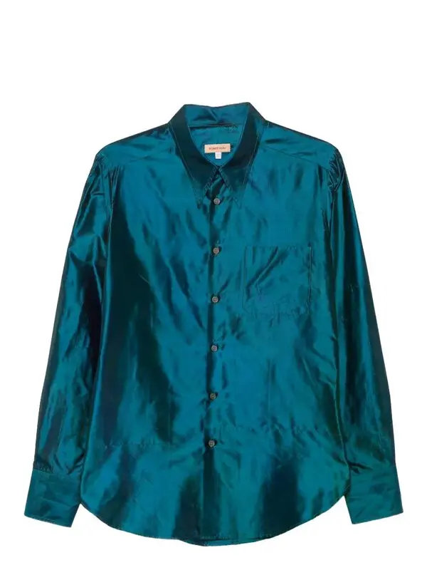ROMEO GIGLI 1990s Silk Shirt - Green