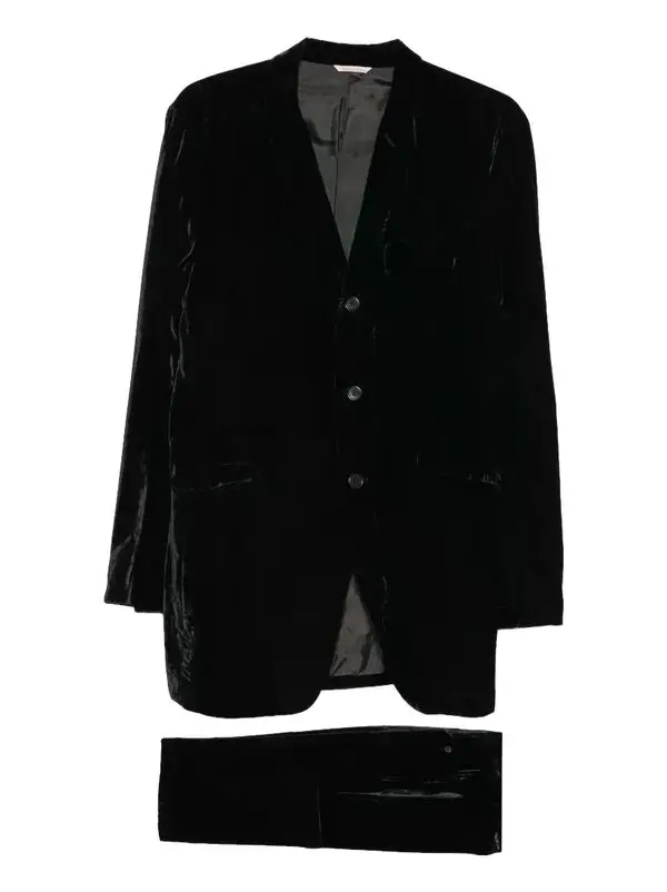 ROMEO GIGLI 1990s Velvet Suit - Black