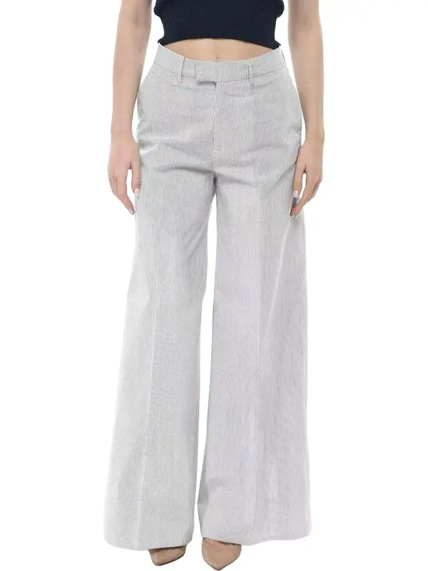 BERWICH Nina Striped Wide-leg Trousers - Blue