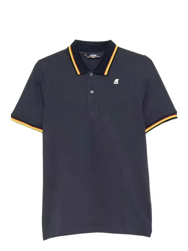 K-WAY Logo-patch Polo Shirt - Blue