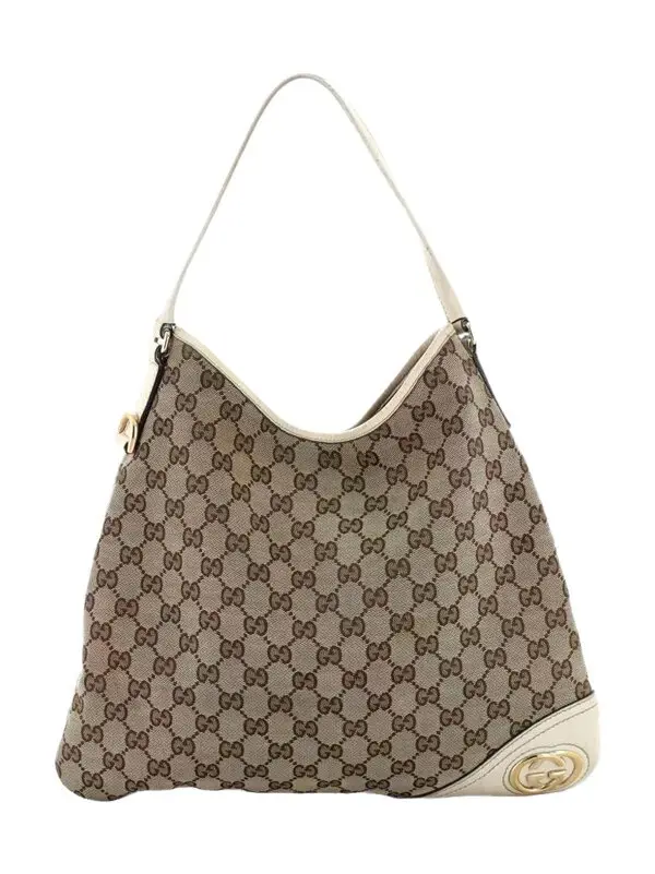Gucci Gg Canvas Medium Hobo Bag - Brown