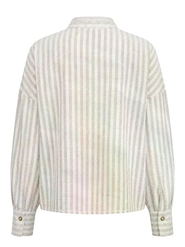FORME D'EXPRESSION Striped Drop-shoulder Shirt - Neutrals