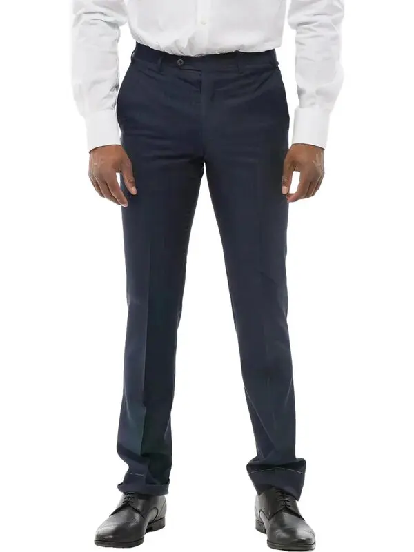 Corneliani Tailored Trousers With Pressed Crease - Blue