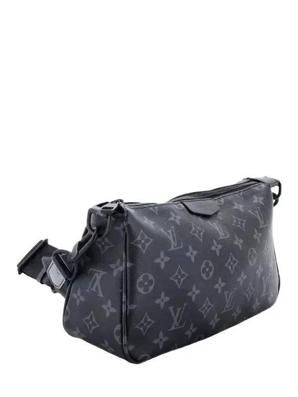LOUIS VUITTON Monogram Eclipse Canvas Pochette Accessoires Nm Xl Bag - Black
