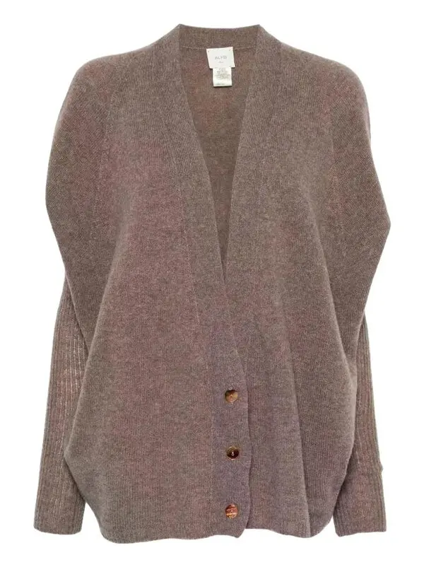 ALYSI V-neck Cardigan - Brown