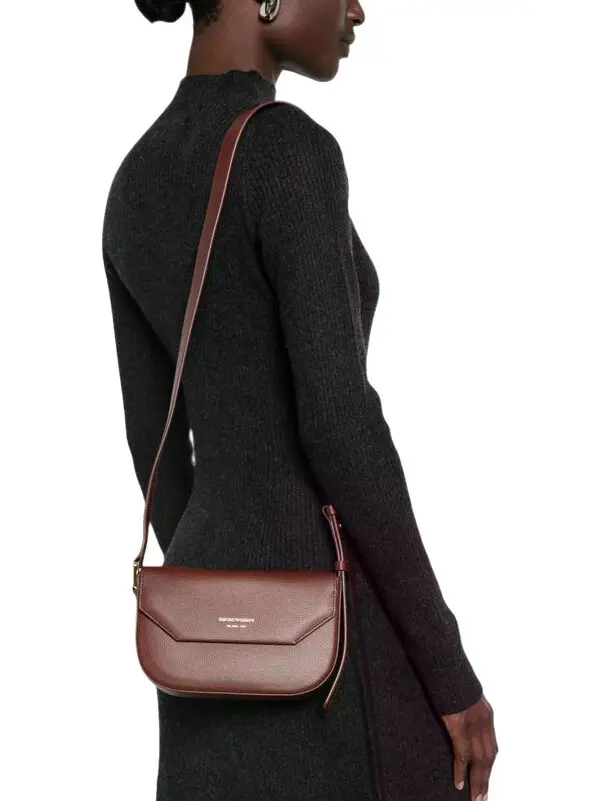 Emporio Armani Leather Shoulder Bag - Brown