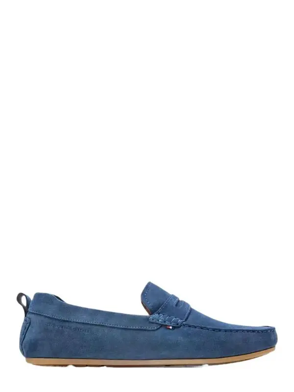 Tommy Hilfiger Suede Penny Loafers - Blue