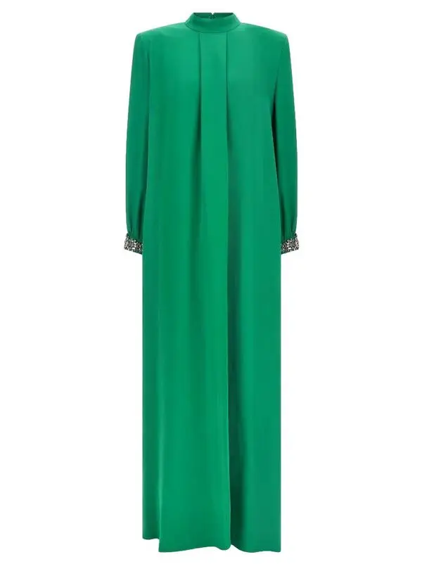 Valentino Garavani Embellished Silk Maxi Dress - Green
