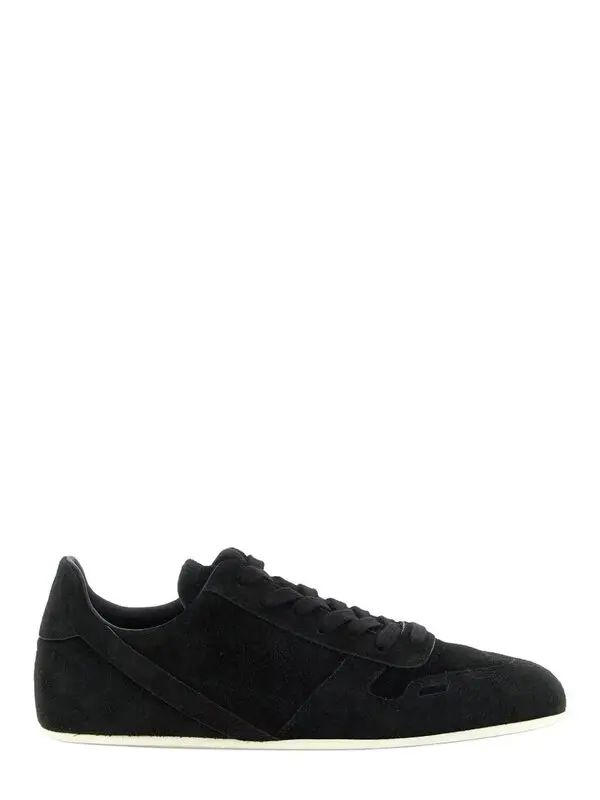 Rick Owens Suede Lace-up Sneakers - Black