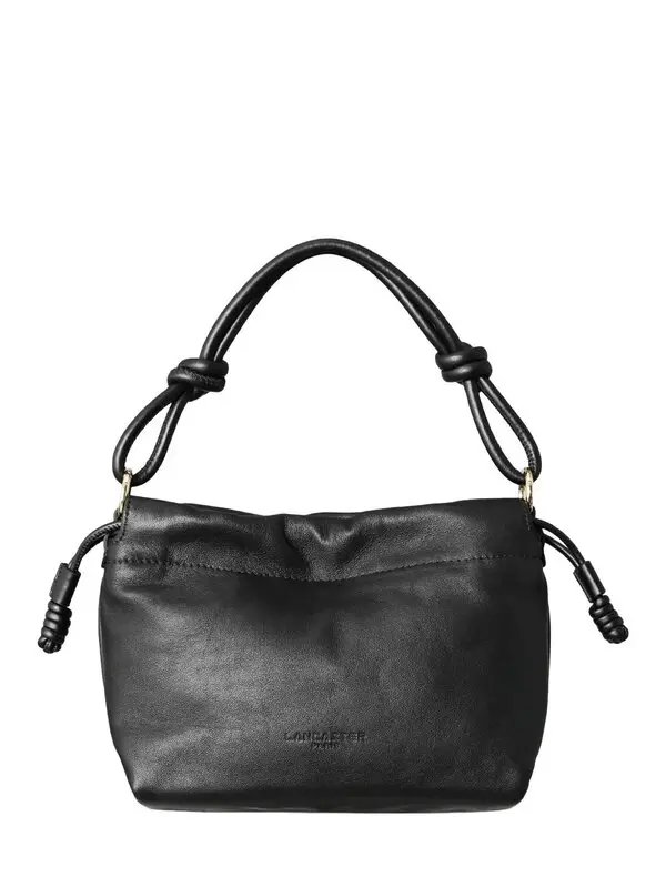 LANCASTER Knotted-handle Drawstring Shoulder Bag - Black