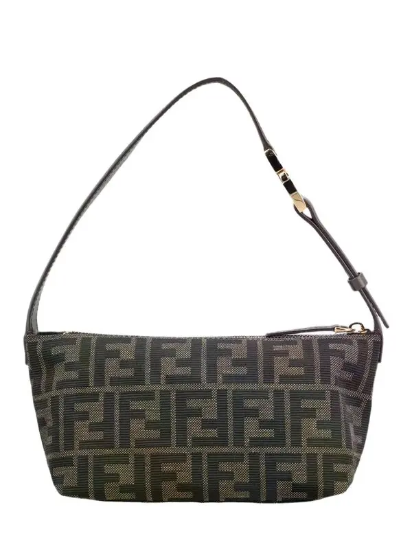 Fendi Ff Zucca Jacquard Fabric Vanity Pouch - Black