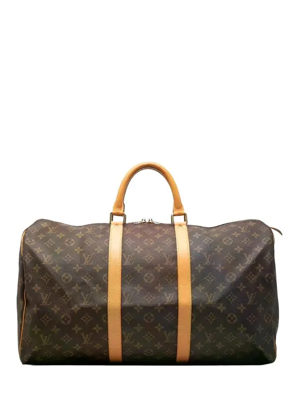 LOUIS VUITTON 1996 Monogram Keepall 50 Travel Bag - Brown