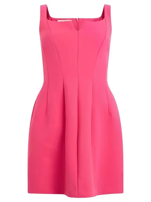 Philosophy Di Lorenzo Serafini Sleeveless Square Neck Pleated Mini Dress - Pink