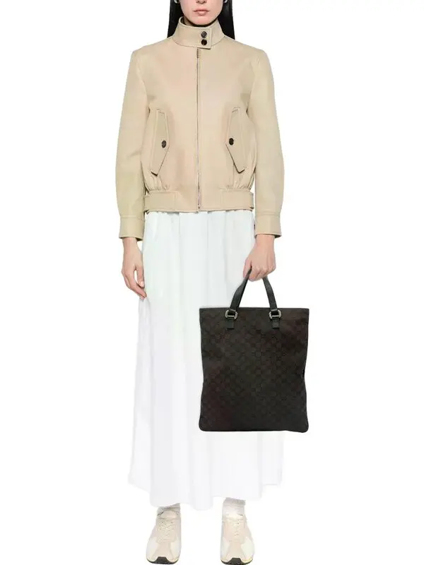 Gucci Gg Nylon Tote Bag - Brown