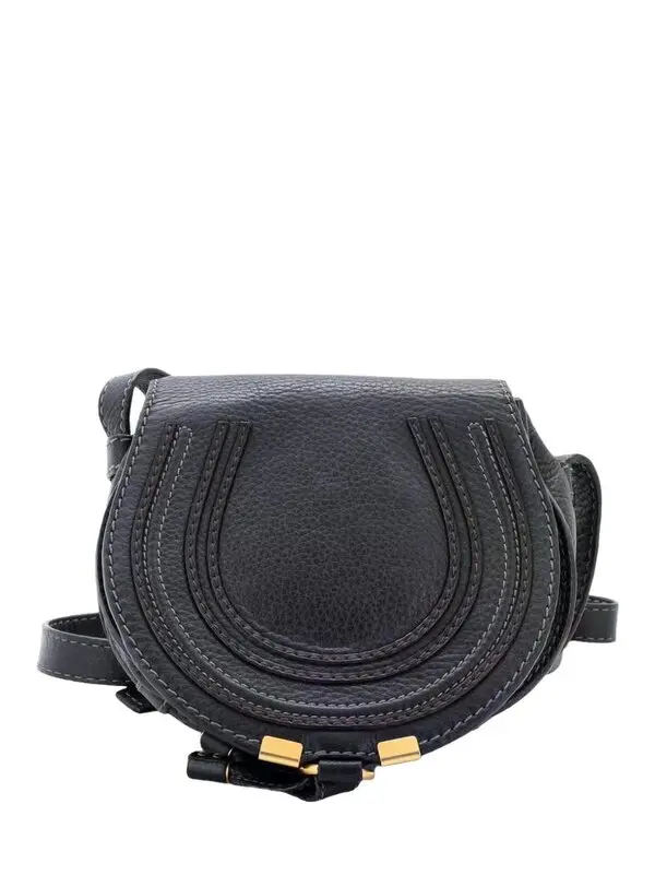 Chloé Marcie Leather Mini Crossbody Bag - Black