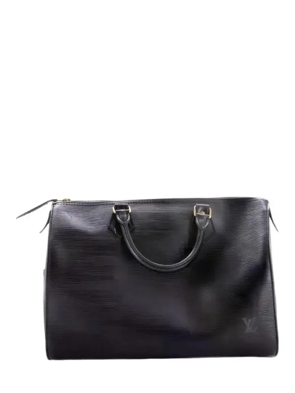 LOUIS VUITTON Speedy Handbag Epi Leather 30 Satchel - Black