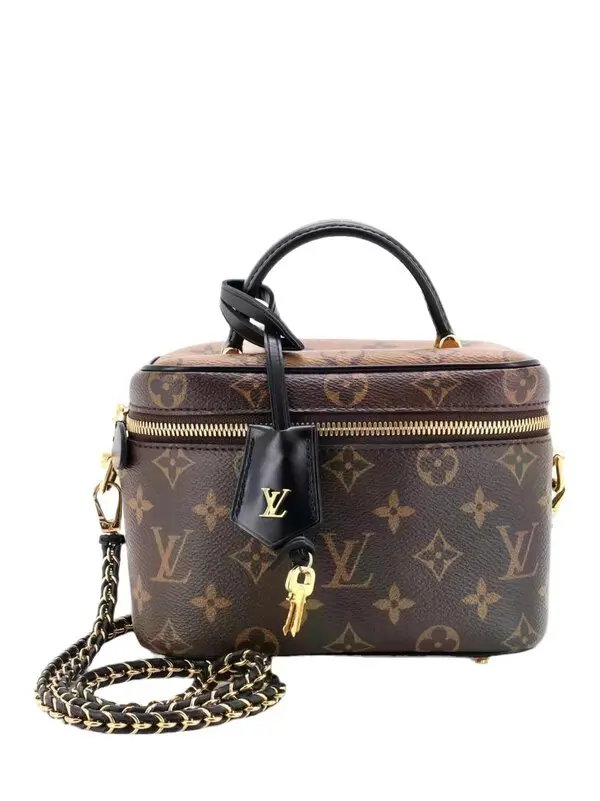 LOUIS VUITTON Reverse Monogram Canvas Pm Satchel - Brown