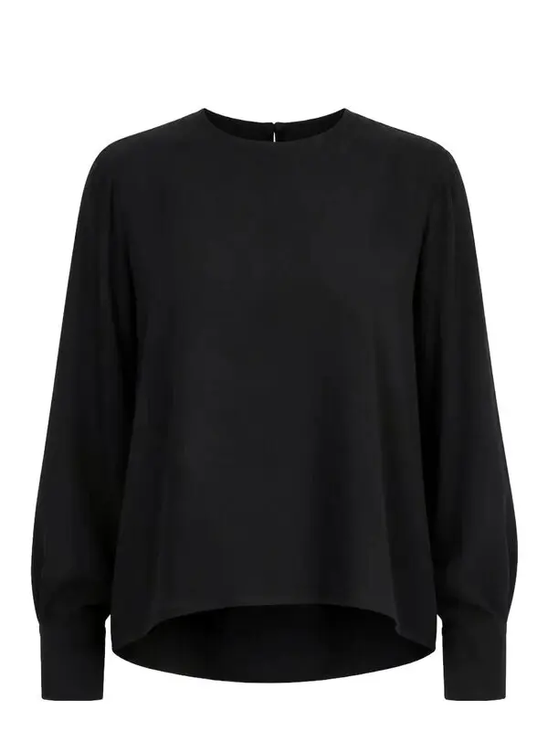 Dusan High-low Hem Blouse - Black