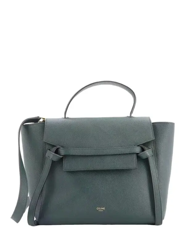 Celine Textured Leather Micro Belt Bag - Green