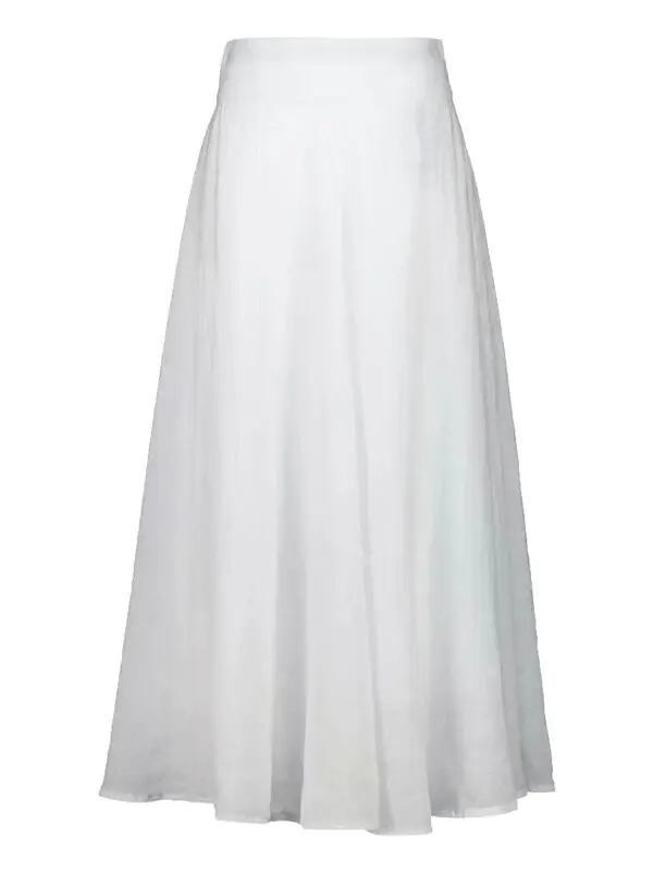 120% Lino Midi Skirt - White
