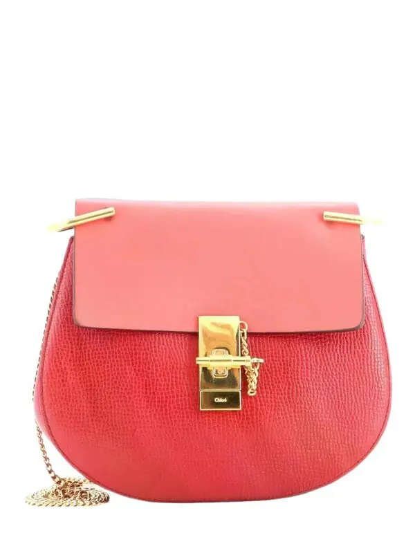 Chloé Drew Leather Small Crossbody Bag - Red