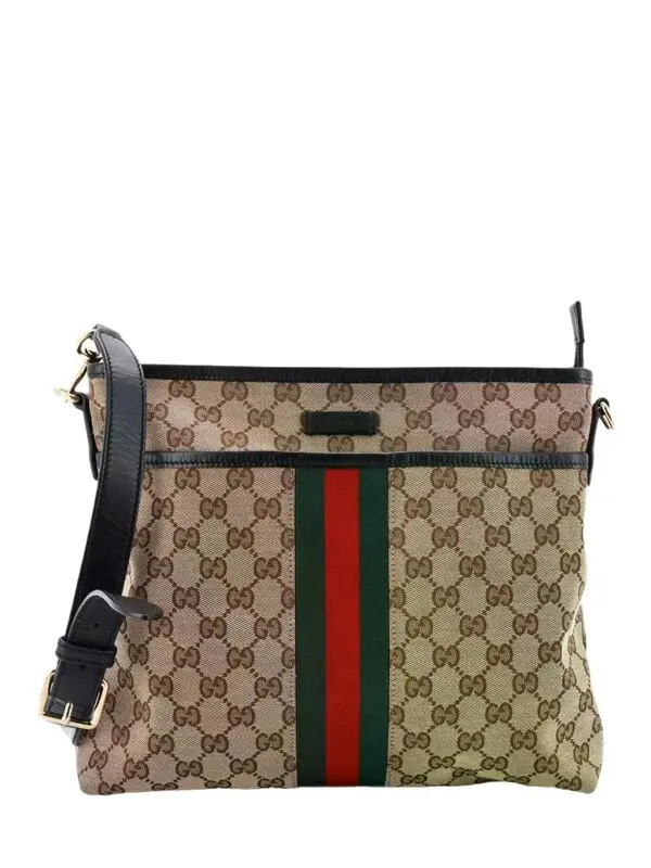 Gucci Gg Canvas Messenger Bag - Brown