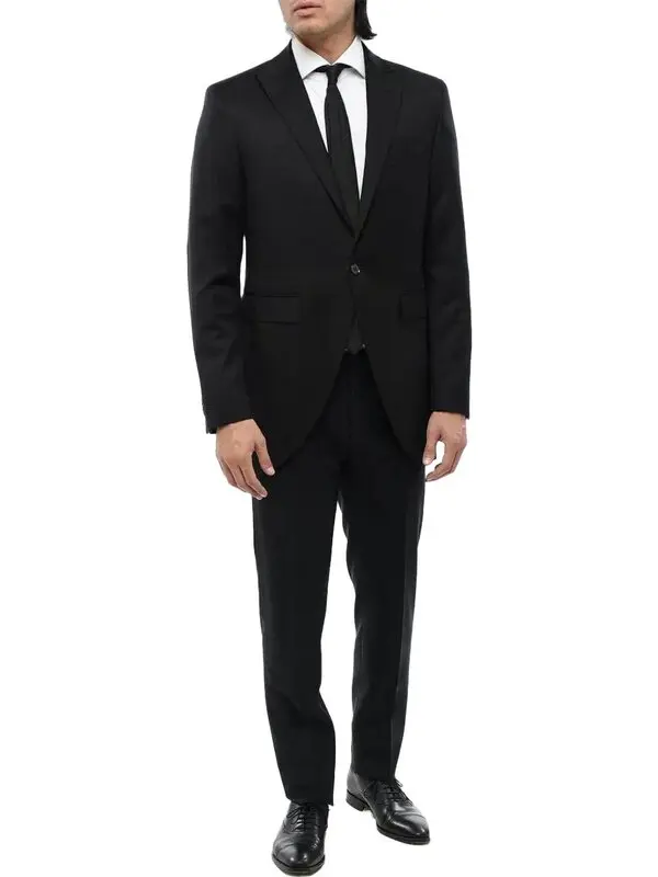 Corneliani Peak-lapel Single-breasted Jacket - Black