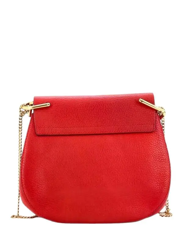 Chloé Drew Leather Small Crossbody Bag - Red