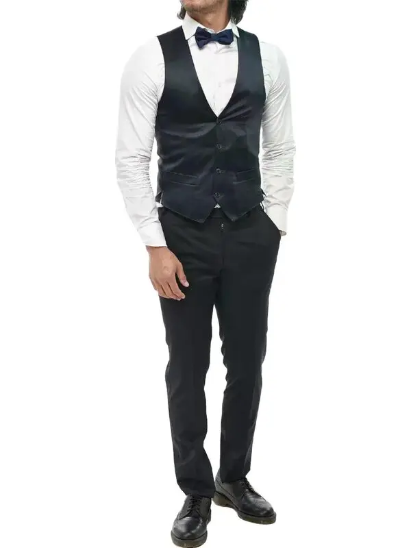 Corneliani Satin Finish Single-breasted Vest - Blue