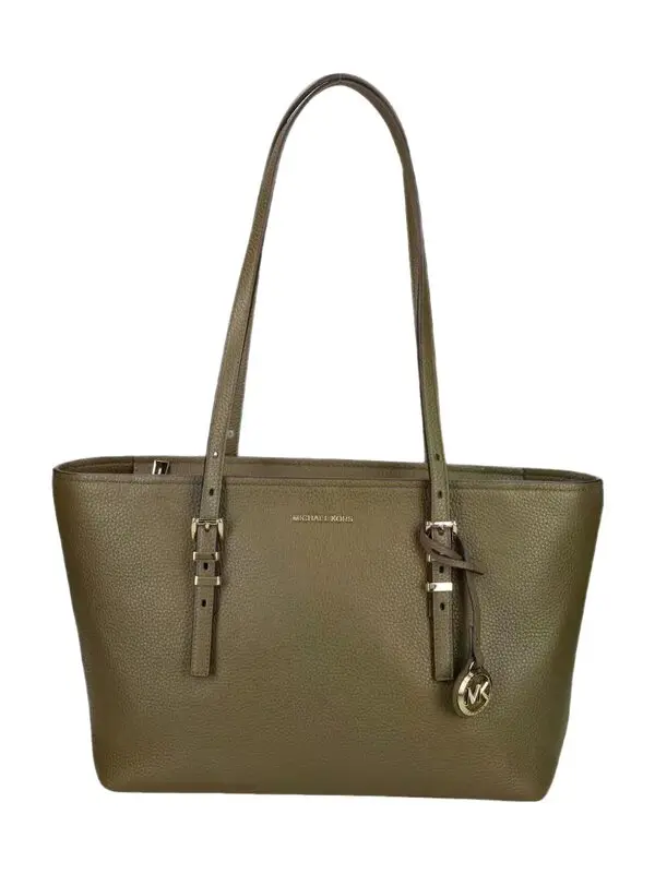 Michael Kors Logo-plaque Buckled Tote Bag - Green