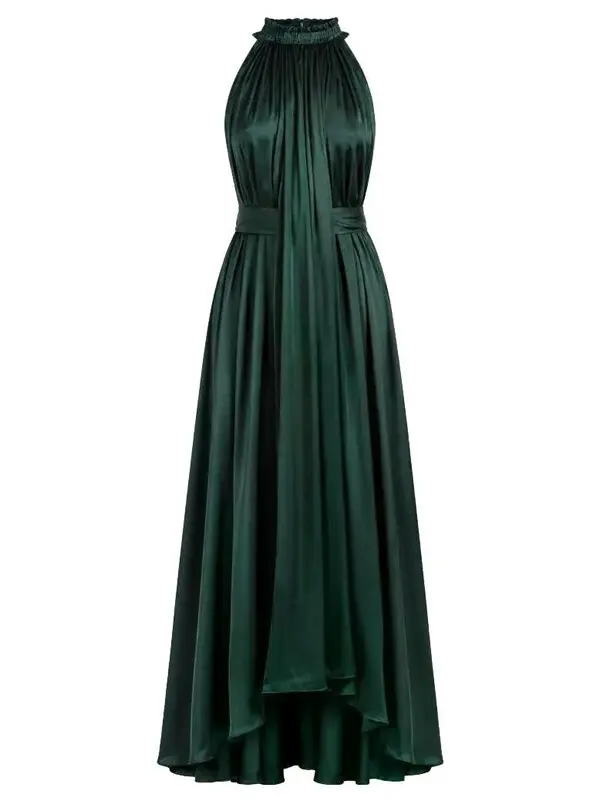 SA SU PHI Frida Pleated Maxi Dress - Green