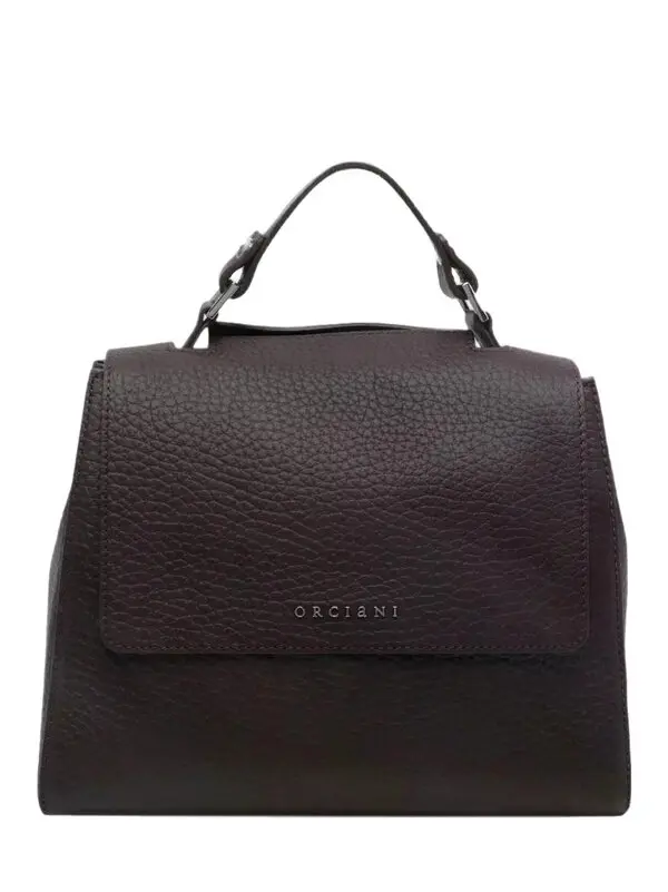 Orciani Sveva Pebbled Leather Clutch Bag - Black
