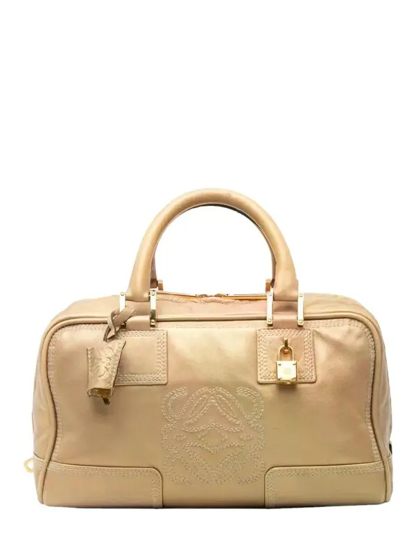 Loewe Metallic Leather Amazona 28 Handbag - Gold