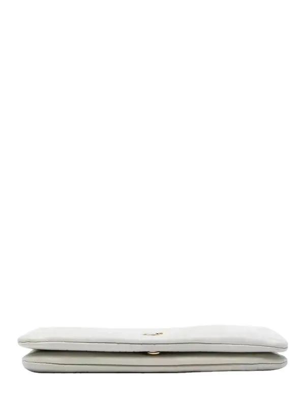 Saint Laurent Mini Grained Lambskin Calypso Shoulder Bag - White